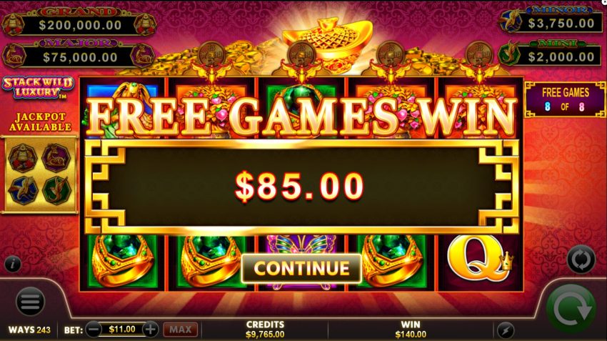 Fu Lai Cai Lai Stack Wild Luxury (Aruze Gaming) Slot Review & Demo