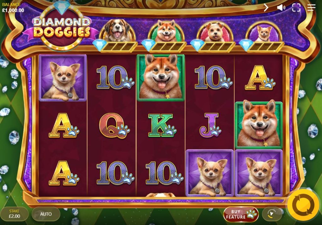 Diamond Doggies (Red Tiger) Slot Review & Demo - Play Free at Respinix