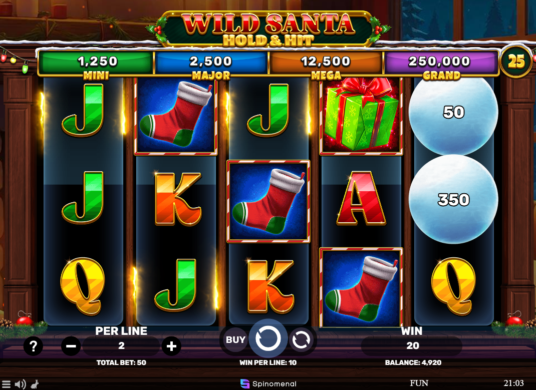 Wild Santa Slot ᗎ Free Demo Play & Review | Christmas Hold & Hit Game