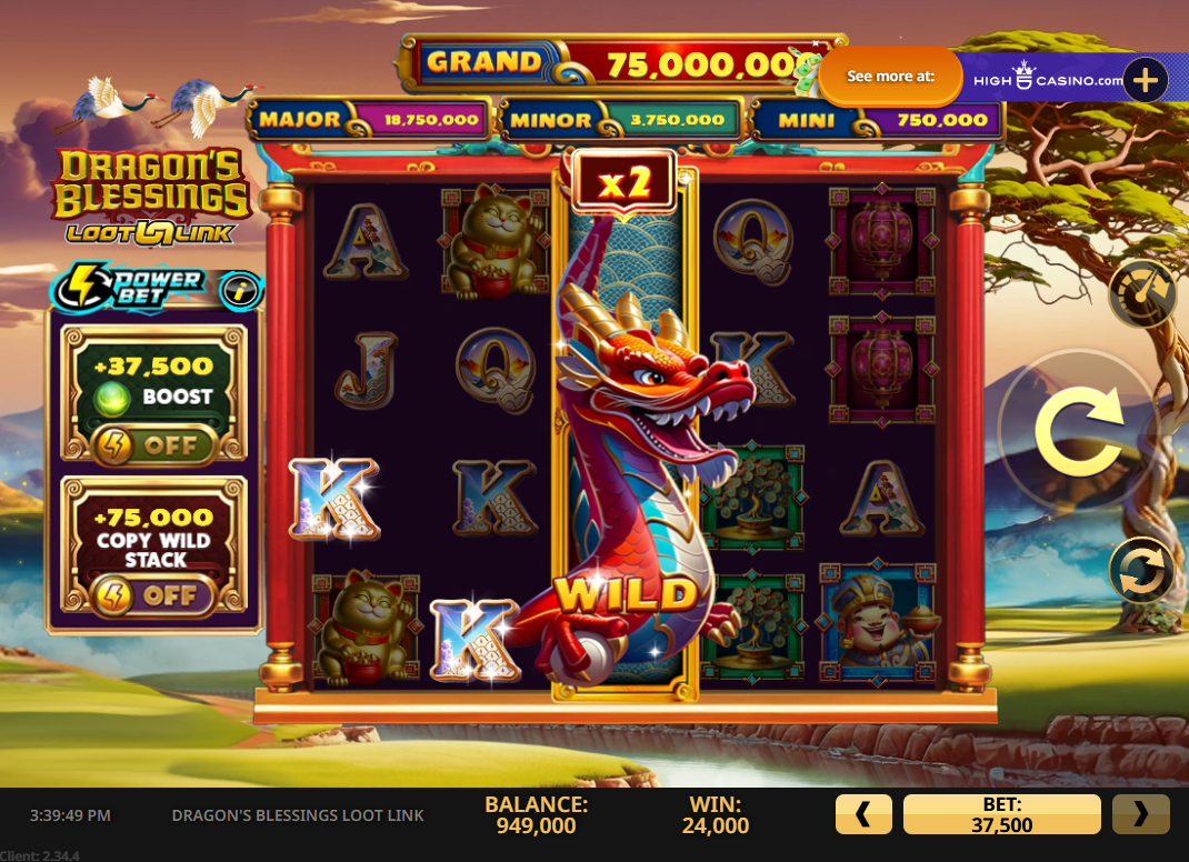 Dragon's Blessings Loot Link (High 5 Games) Slot Overview & Demo ...
