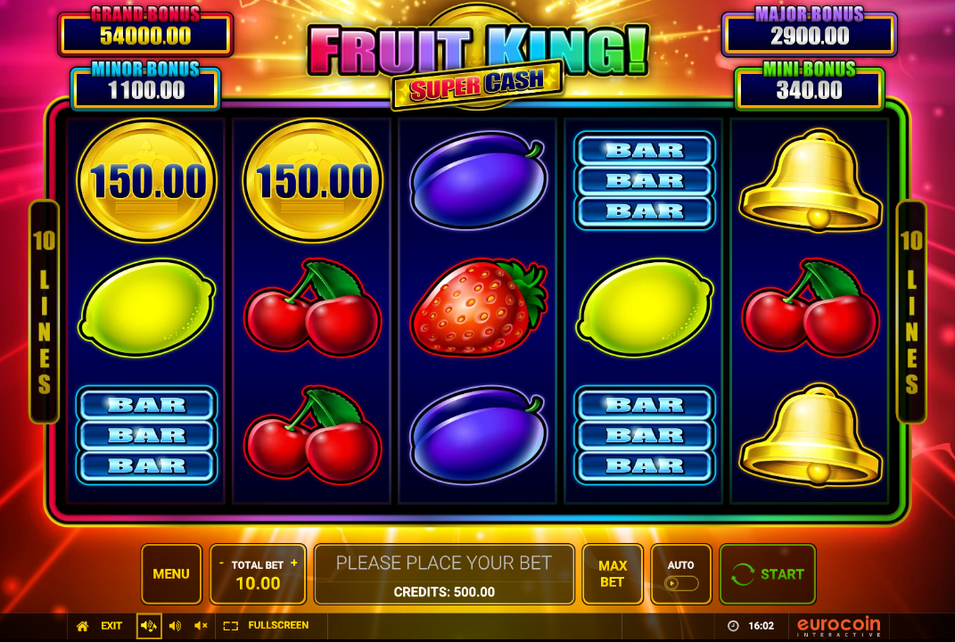Fruit King Super Cash Free Play Demo | High Volatility Slot