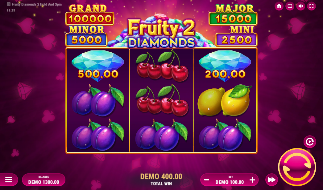 Fruity Diamonds 2 Free Play - Classic 3x3 Slot with Modern Features