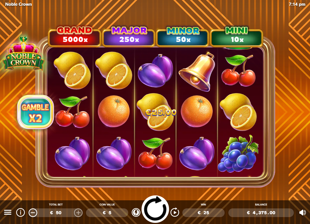 Noble Crown (ElaGames) Slot Review & Free Demo Play - Respinix