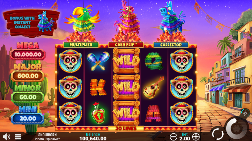 Play Piñata Explosivo Demo | Mexican Fiesta Slot by Snowborn Games