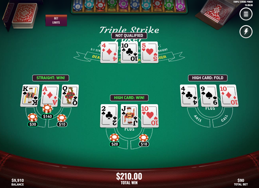 Play Triple Strike Poker Demo - Platipus Table Game | Respinix