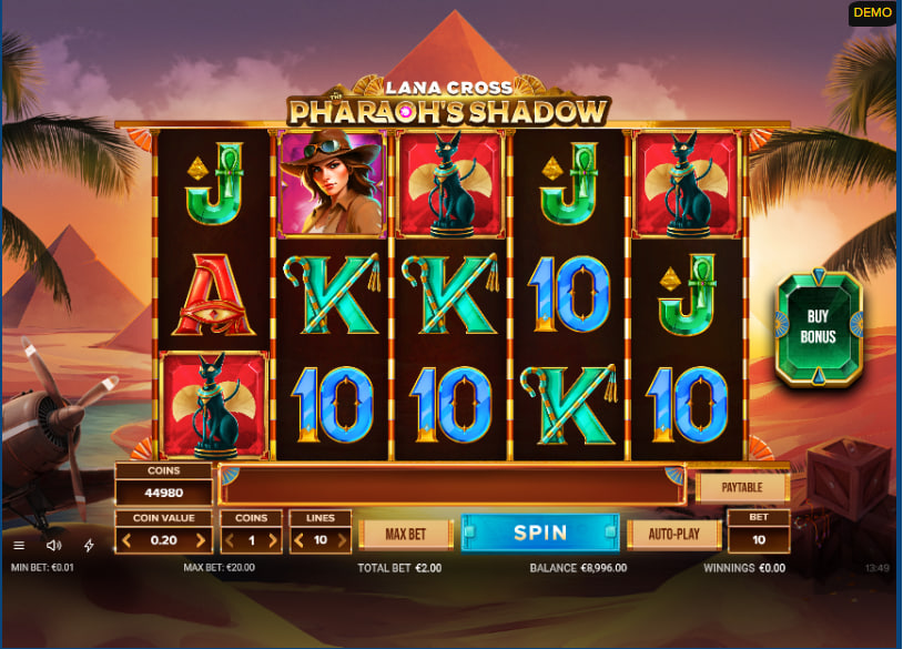 Lana Cross in the Pharaoh’s Shadow (Darwin Gaming) Slot Review & Demo ...