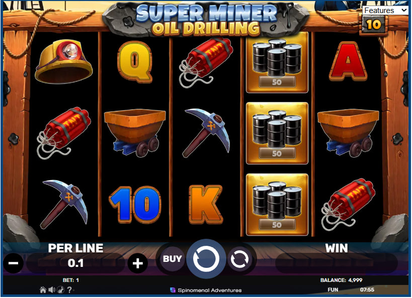 Super Miner - Oil Drilling (Spinomenal) Slot Overview & Demo - Respinix ...