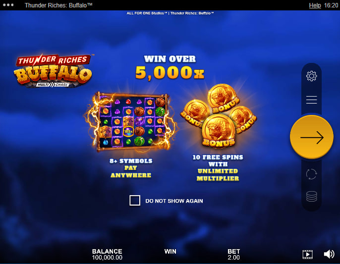 Thunder Riches: Buffalo Slot Free Play | Demo Game | Respinix