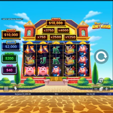 Huff N' Puff Money Mansion (Light & Wonder) » Official Slot Demo & Review