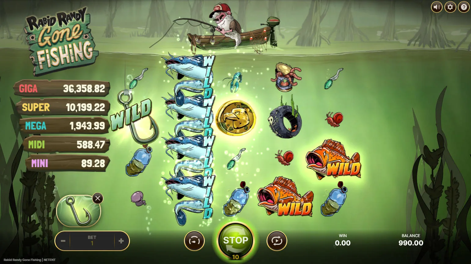 Rabid Randy Gone Fishing | Free Play NetEnt Slot | Respinix