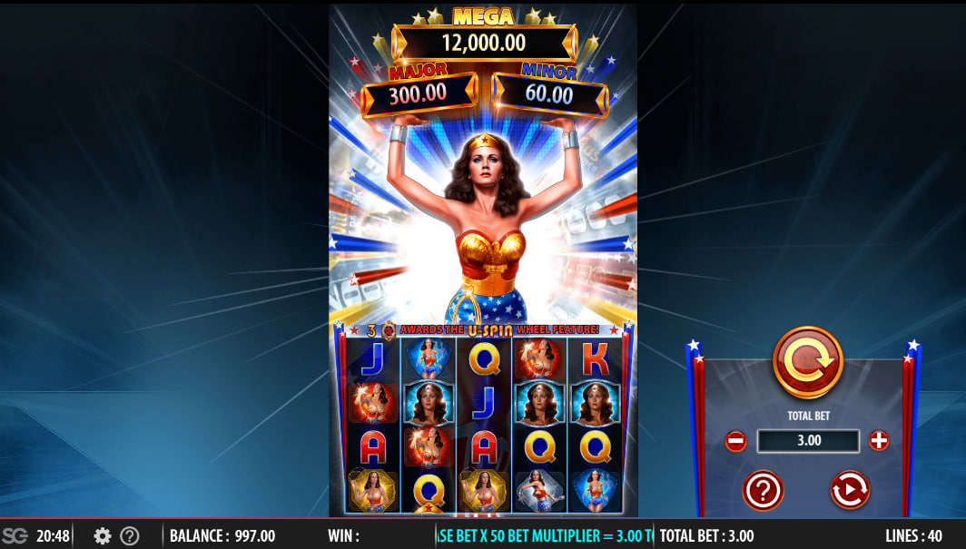 Wonder Woman: Bullets and Bracelets Slot Free Play & Demo | Light ...